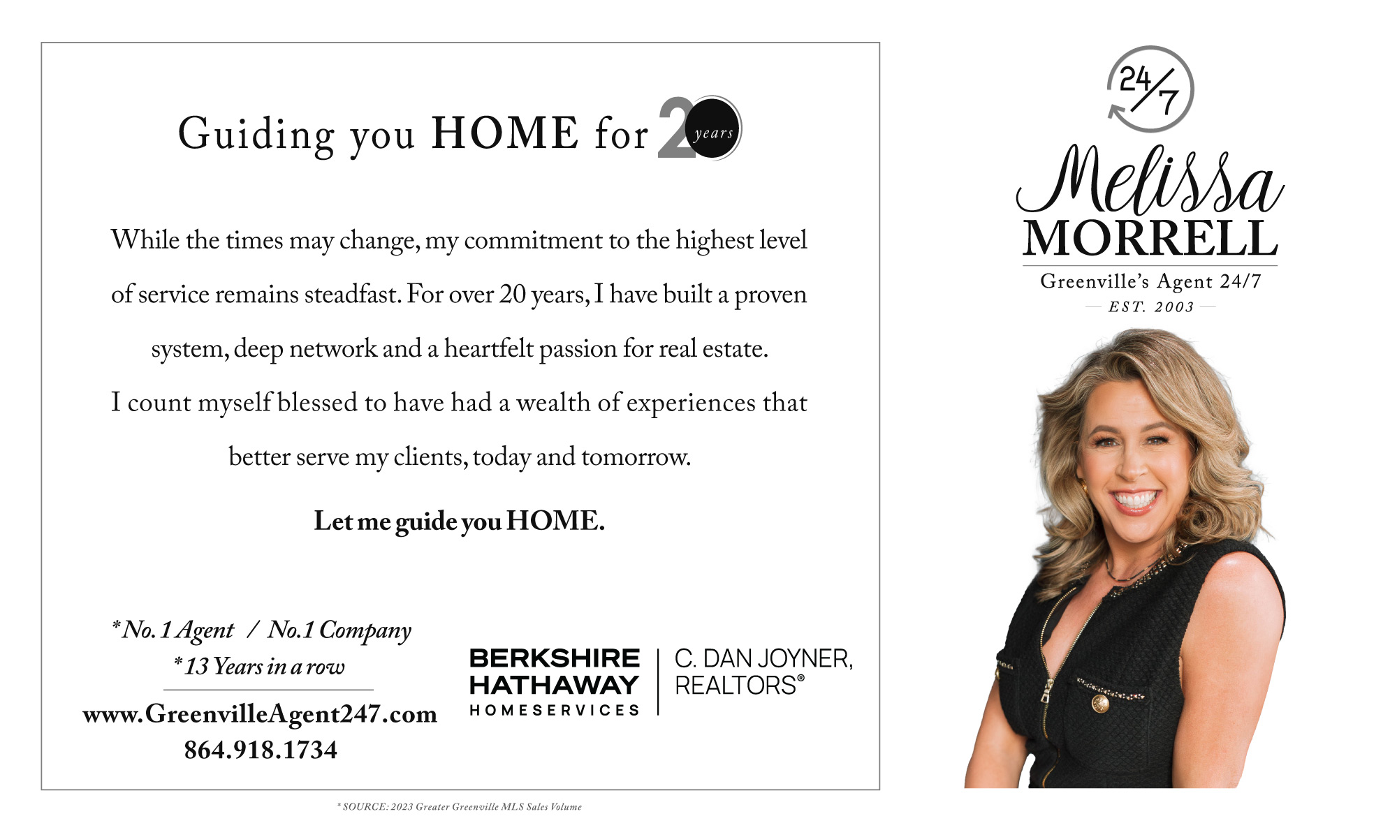 No. 1 Agent – 13 Years - Melissa Morrell